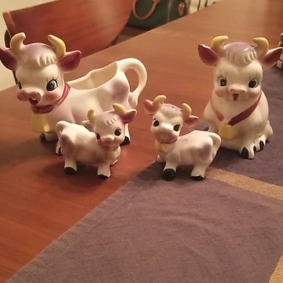 Vintage | Kitchen | Vintage Purple Cow Set | Poshmark